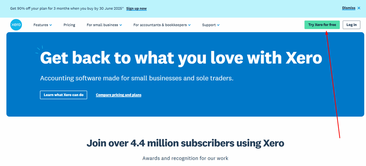 Xero Free Trial For 30 Days Free + 90% Off For 6 Months 2026